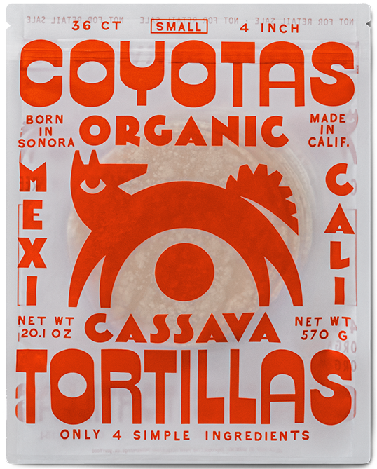 FOODSERVICE / ORGANIC CASSAVA TORTILLAS SMALL (4 INCHES) – COYOTAS