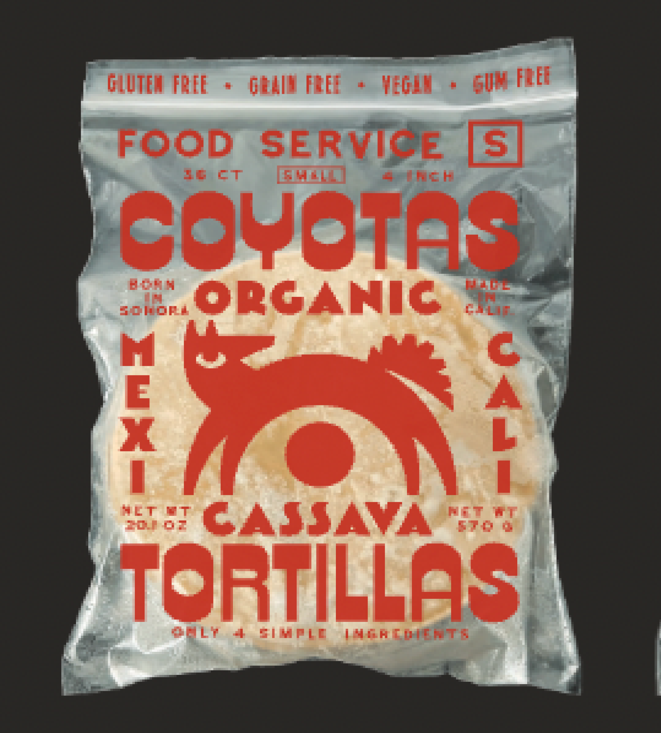 ORGANIC CASSAVA TORTILLAS SMALL (4") [ test product - not for sale ...